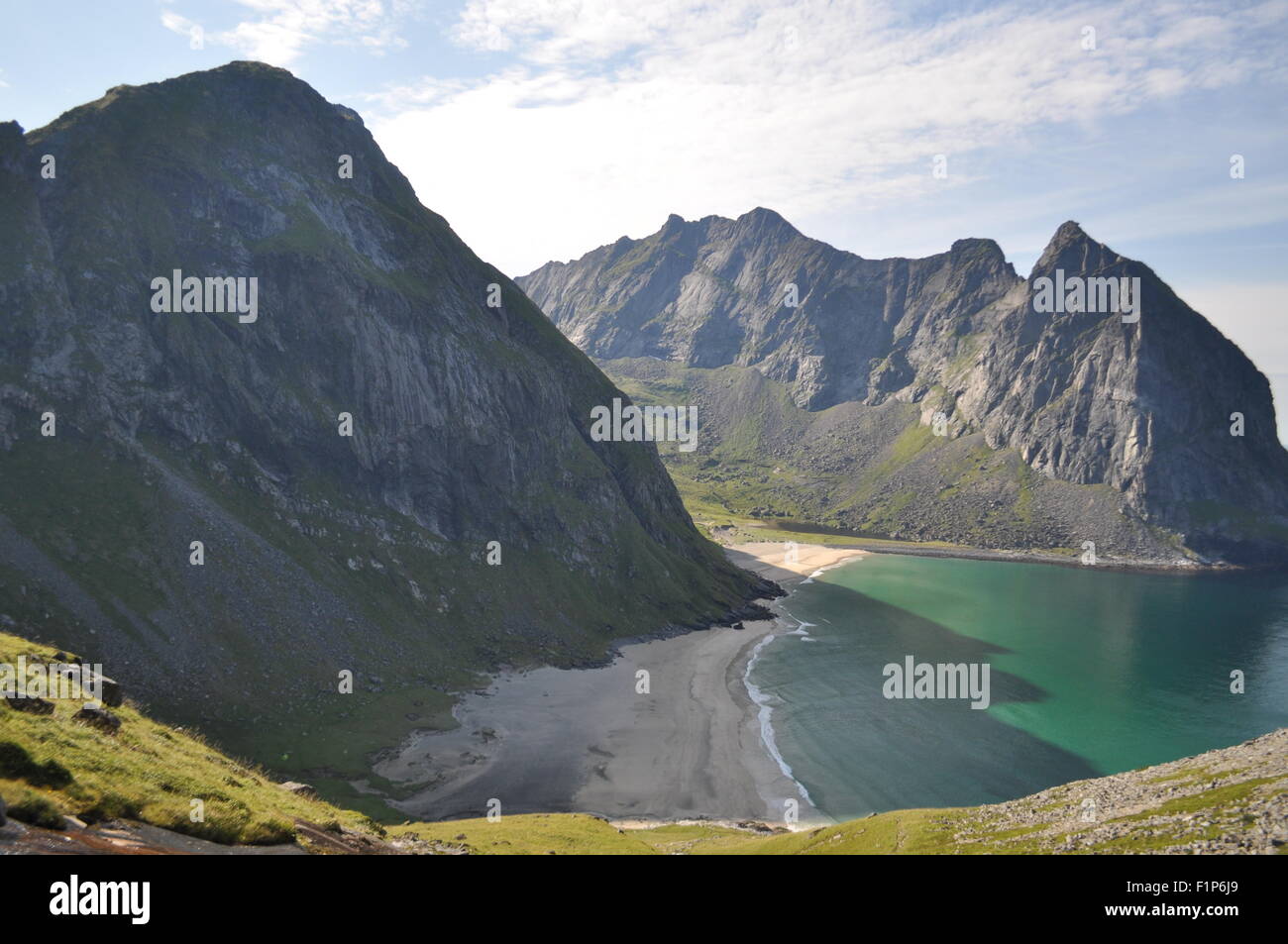 Lofoten Islands, Moskenes: Kvalvika beach Stock Photo - Alamy