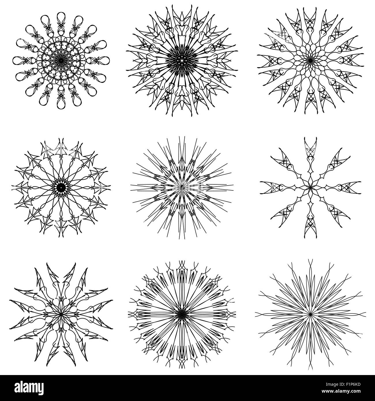 Round Ornamental Geometric Pattern Stock Vector Image & Art - Alamy