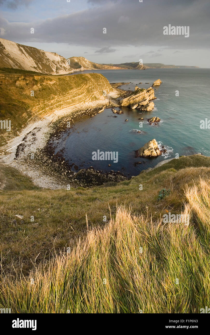 Mupe Bay on Dorset's Jurassic Coast located in the Lulworth Army Range ...