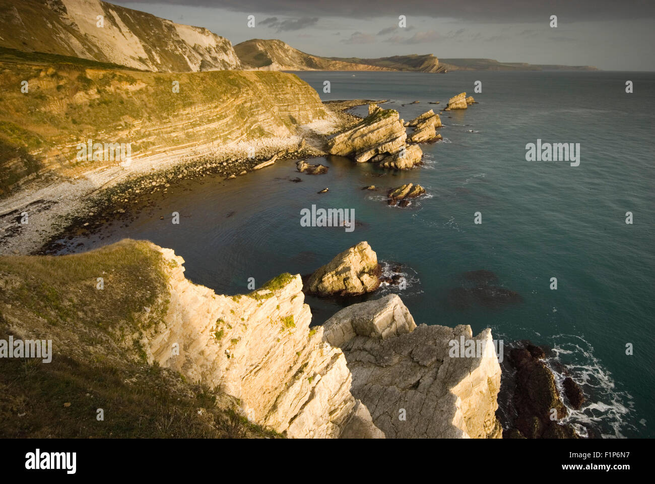 Mupe Bay on Dorset's Jurassic Coast located in the Lulworth Army Range ...