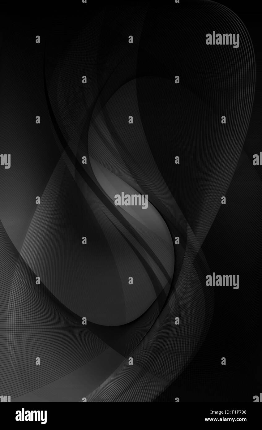 Elegant Black Wavy Background Design. Gray Mist Background. Vertical ...