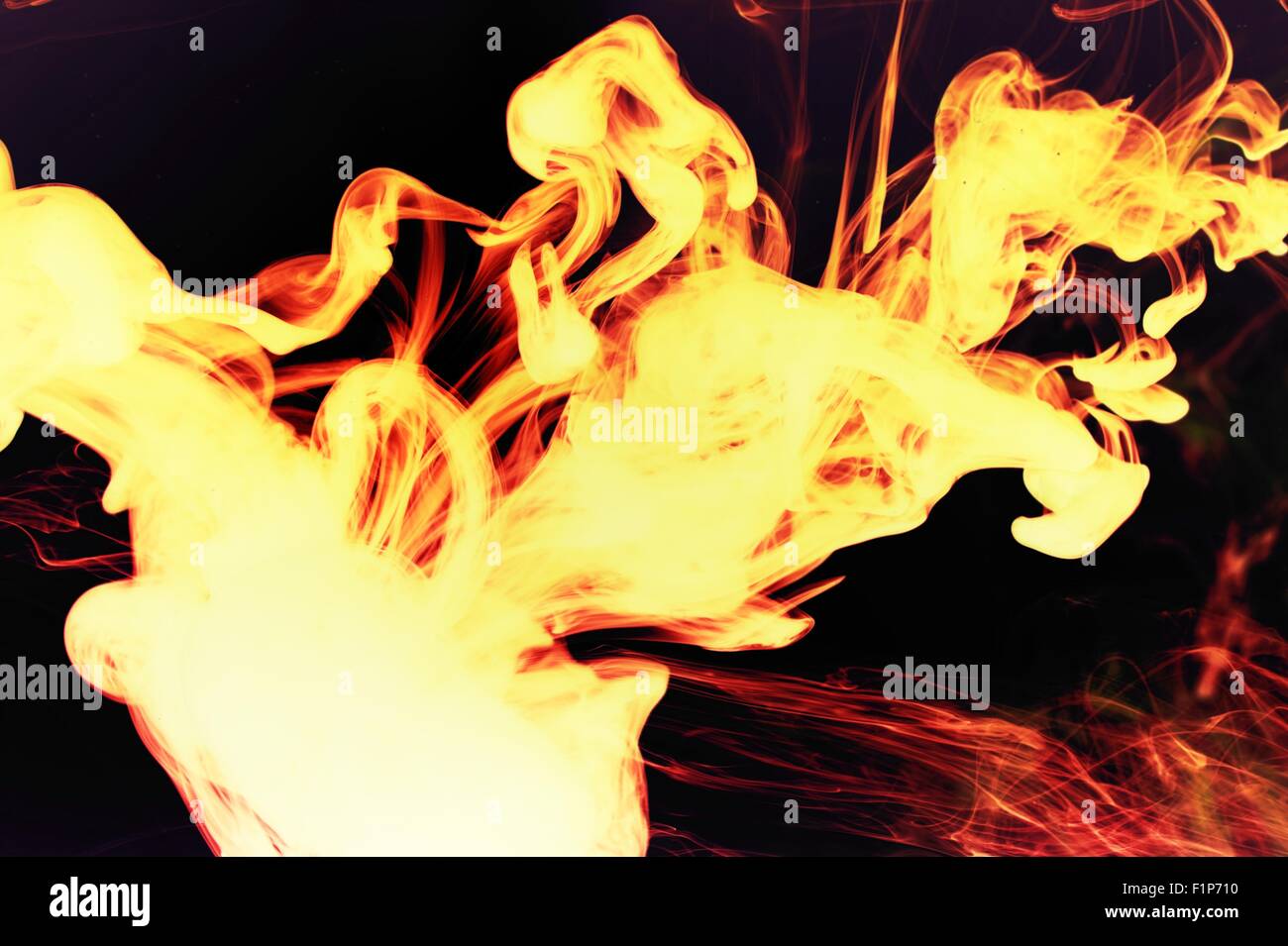 Devils Fire - Wild Flames on the Black Background Stock Photo - Alamy