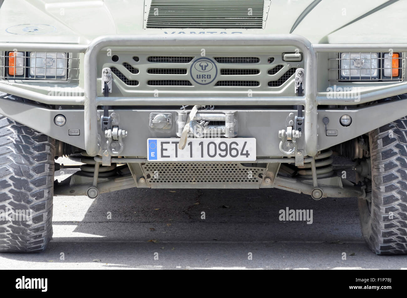 Front detail of vehicle URO VAMTAC, -High Mobility Tactical Vehicle- of ...
