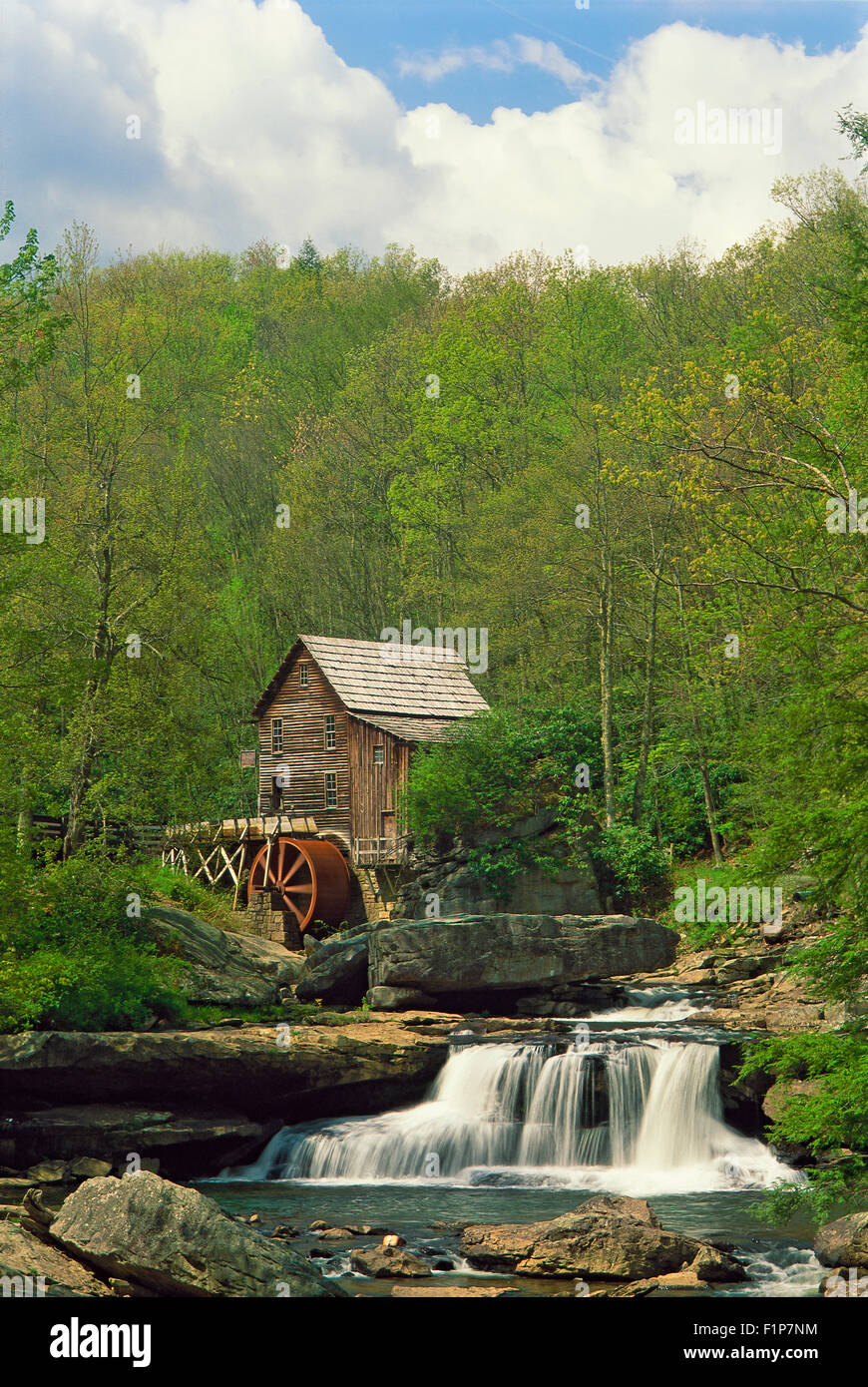 Glade Creek GristMill in Spring, Babcock State Park, West Virginia, USA ...