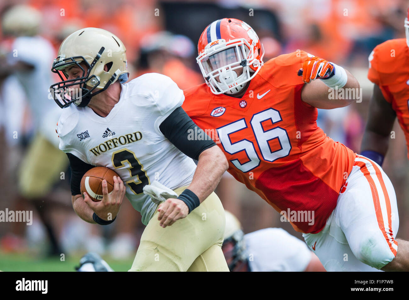 Wofford quarterback evan jacks during hi-res stock photography and ...