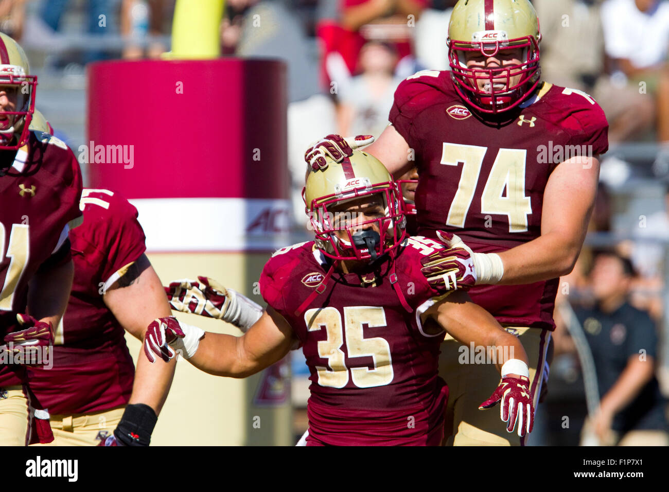 Chestnut Hill, MA, USA. 5th September, 2015. Boston College Eagles ...