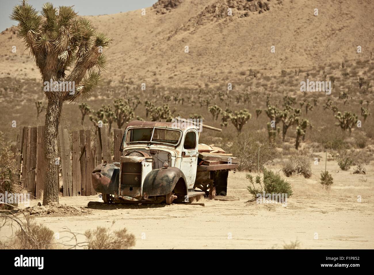 Rusty Pickup Truck. Old Rusty Damaged Vintage Truck Somewhere on Desert ...