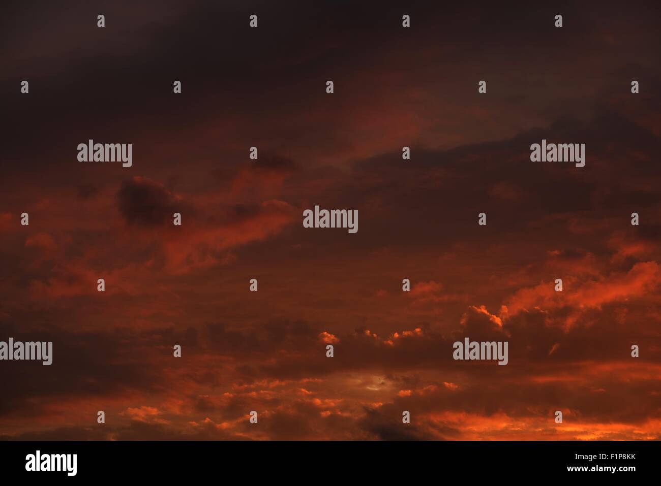 Fire Red Sky Background - Summer Sunset Cloudscape. Nature Photography ...