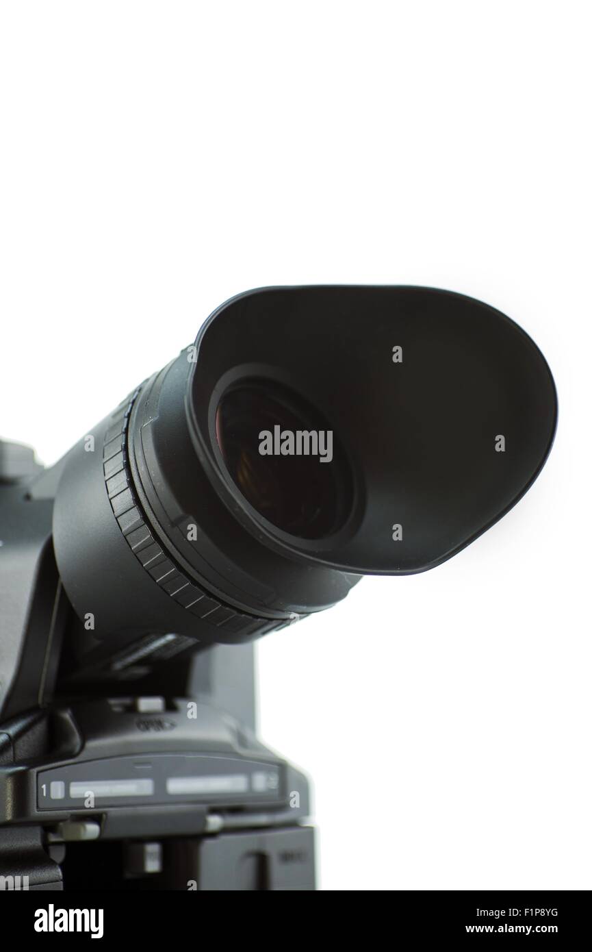 Camera Viewfinder Closeup. Viewfinder Isolated on White. Vertical ...