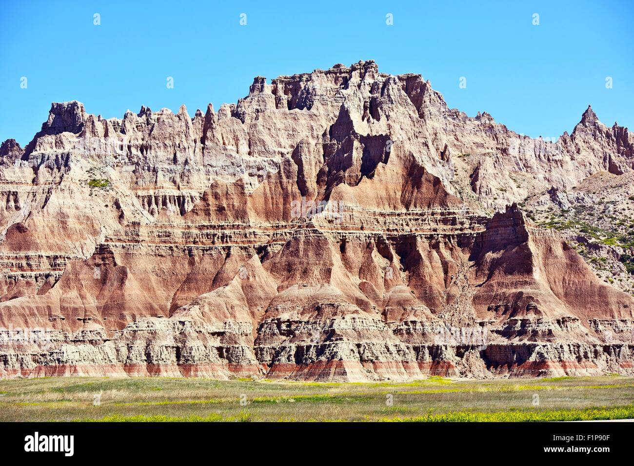 Badlands Scenery - Badlands Landscape. Sandstone Eroded Spires and ...