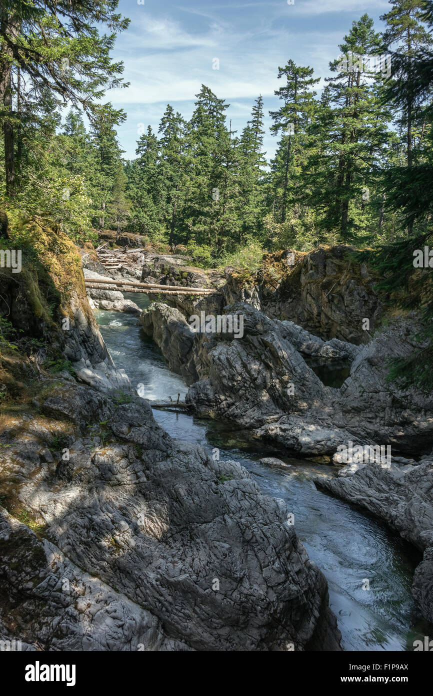 Little qualicum river falls provincial park hi-res stock photography ...