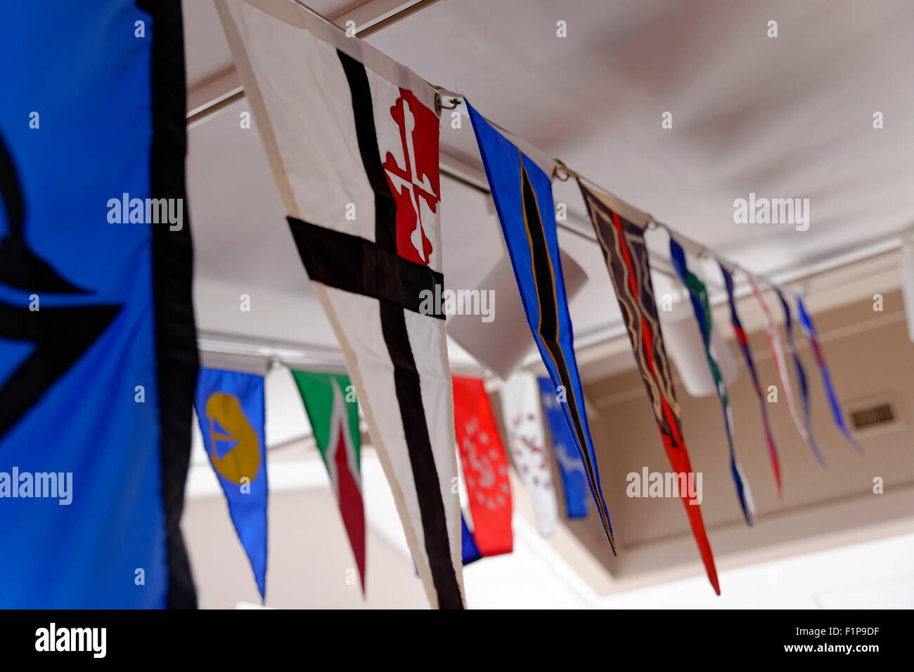 Maritime pennants on display at the Chesapeake Bay Maritime Museum in ...