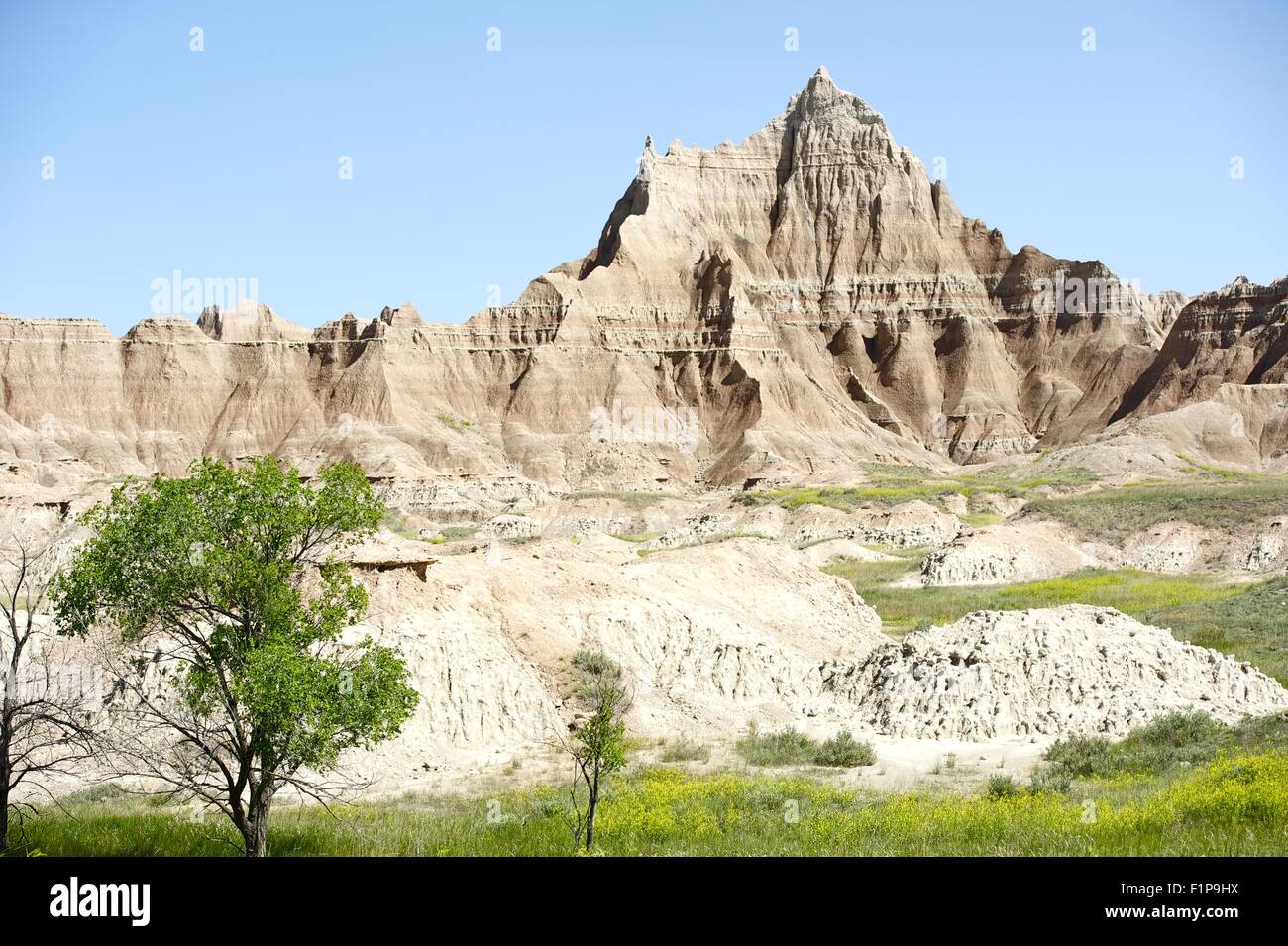Badlands National Park in South Dakota, USA. Badlands Summer Landscape ...