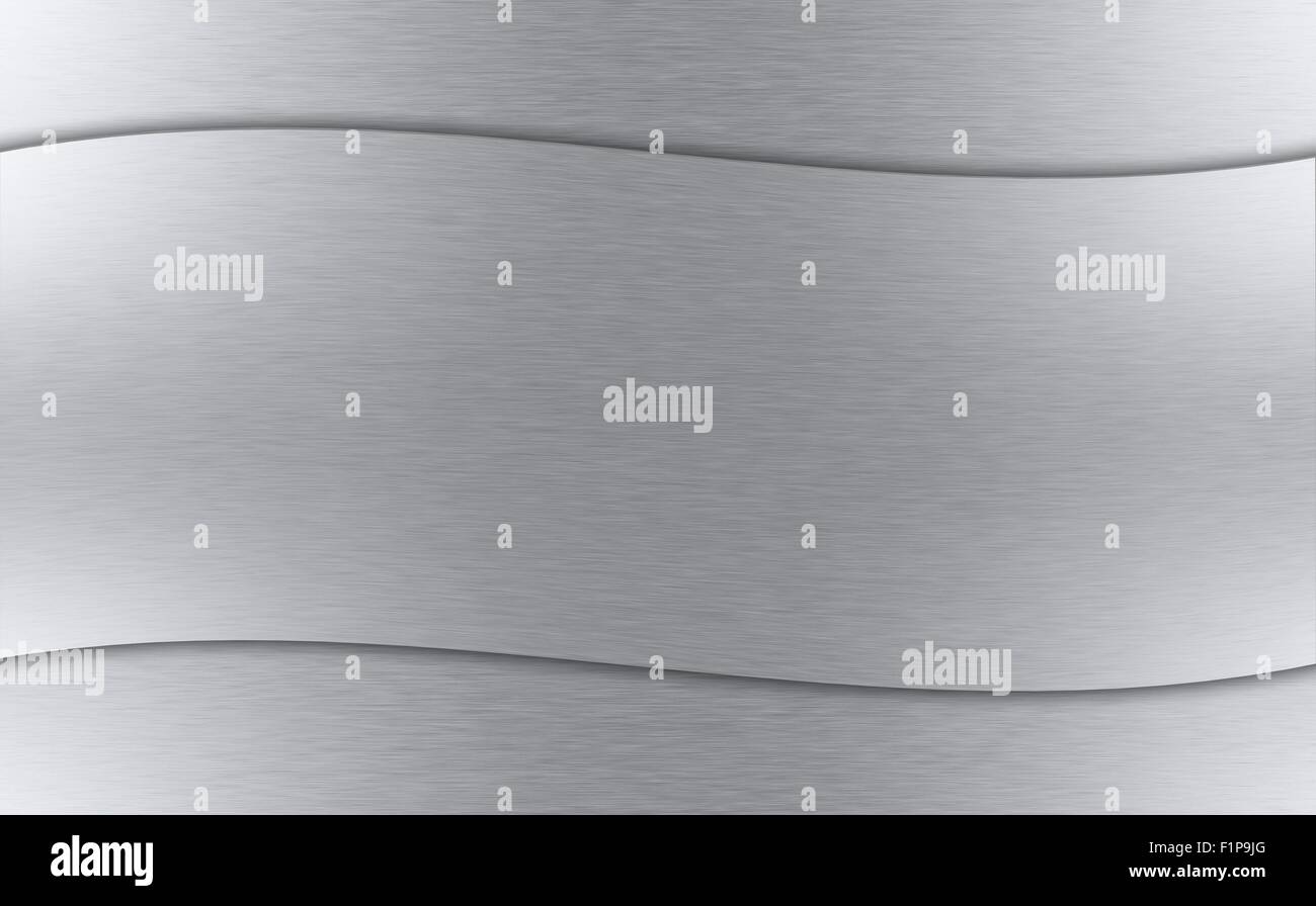 Wavy Metal Background - Horizontal Shiny-Metallic Material Stock Photo ...