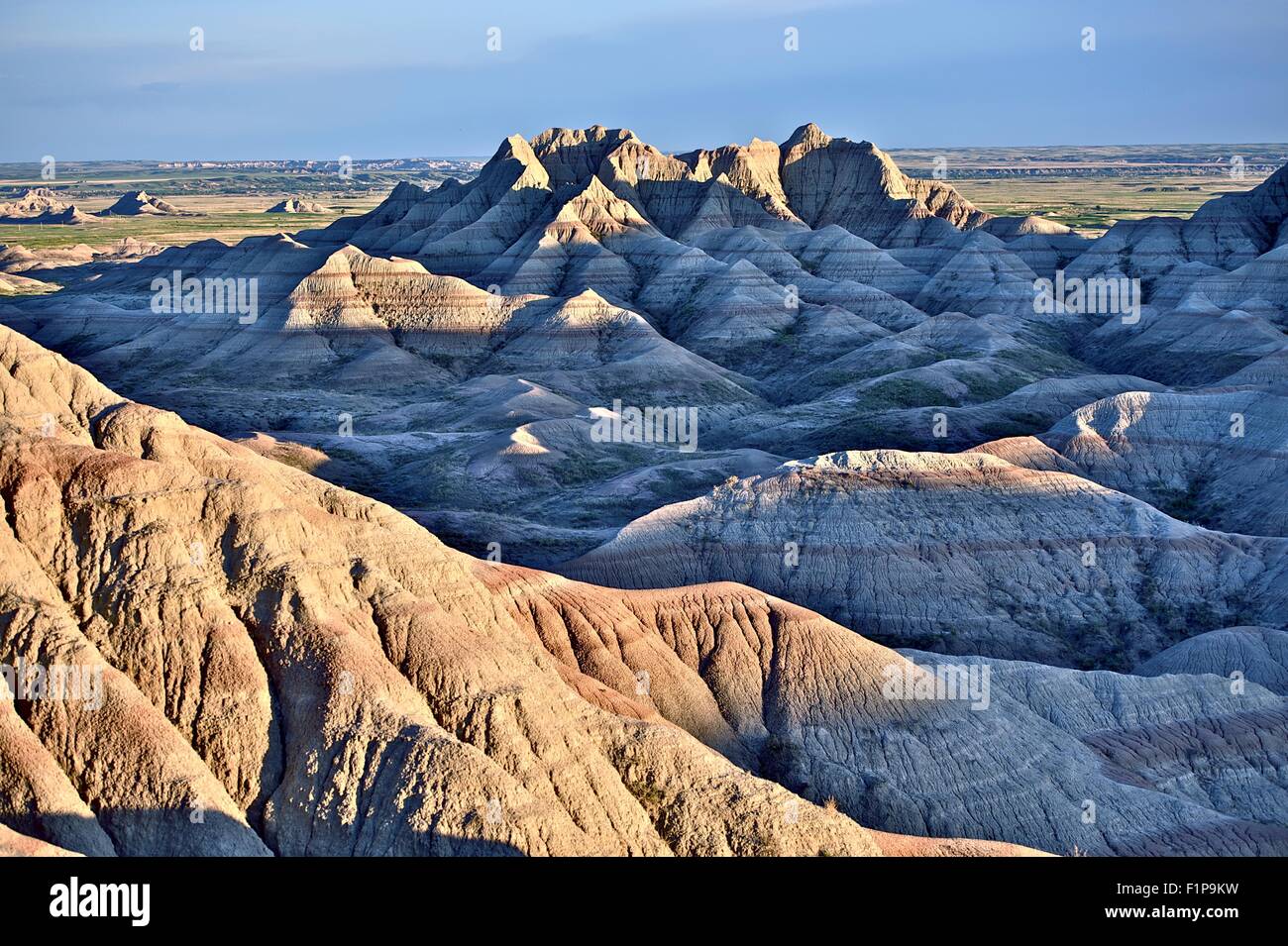 South Dakota Badlands Landscape -Badlands Summer Panorama. Badlands ...