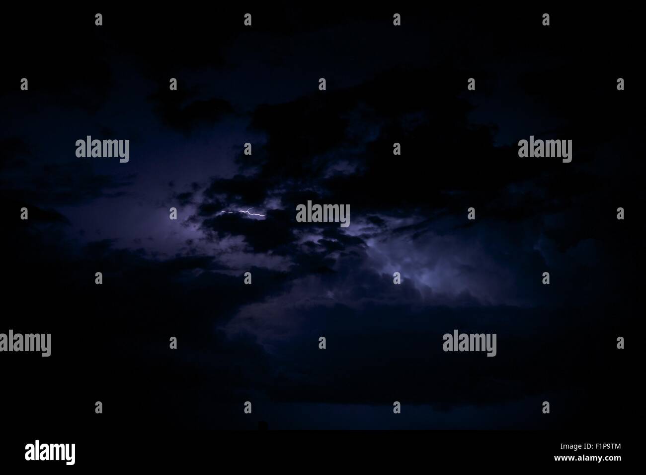 In-Cloud Lightnings - Night Time Lightning Storm. Stormy Sky Background ...