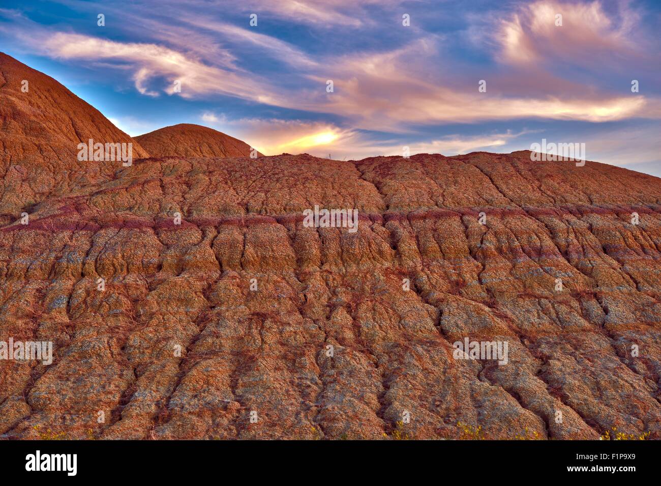 Erosion in the Badlands. Eroded Sandstones Closeup. Badlands National ...