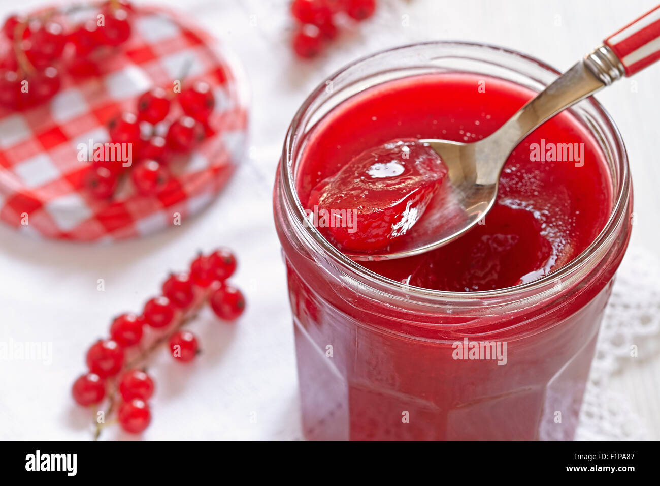Red currant jelly Stock Photo - Alamy