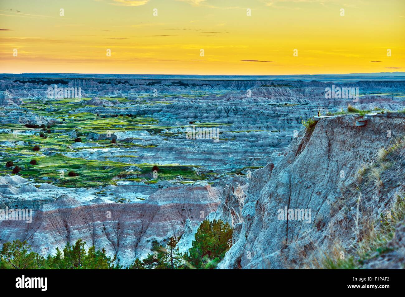 HDR Badlands Sunset Photography. Badlands Wilderness in HDR. Nature ...