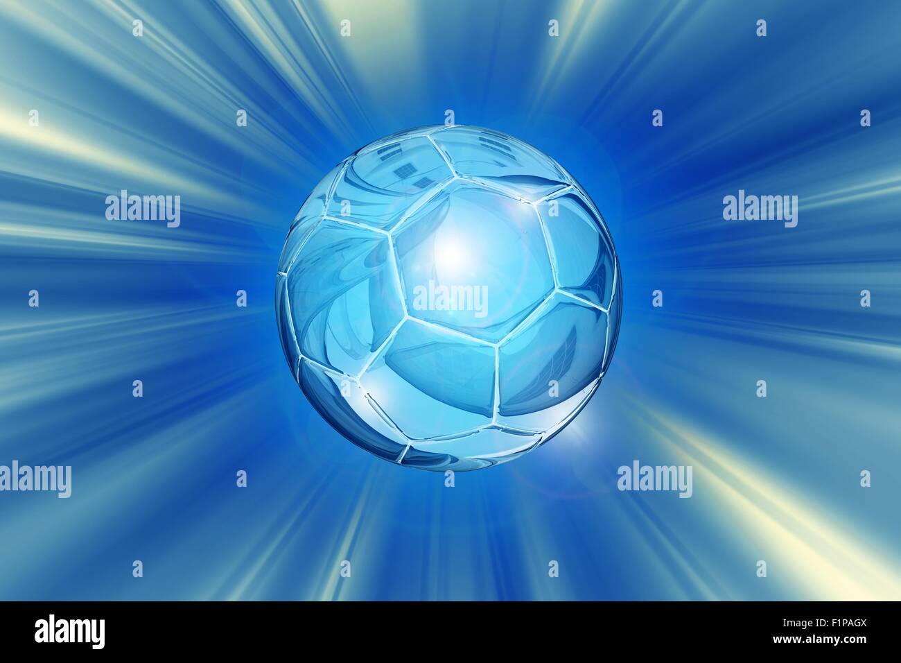 Crystal Soccer Ball Background - Crystal Football Ball - Blue Rays ...