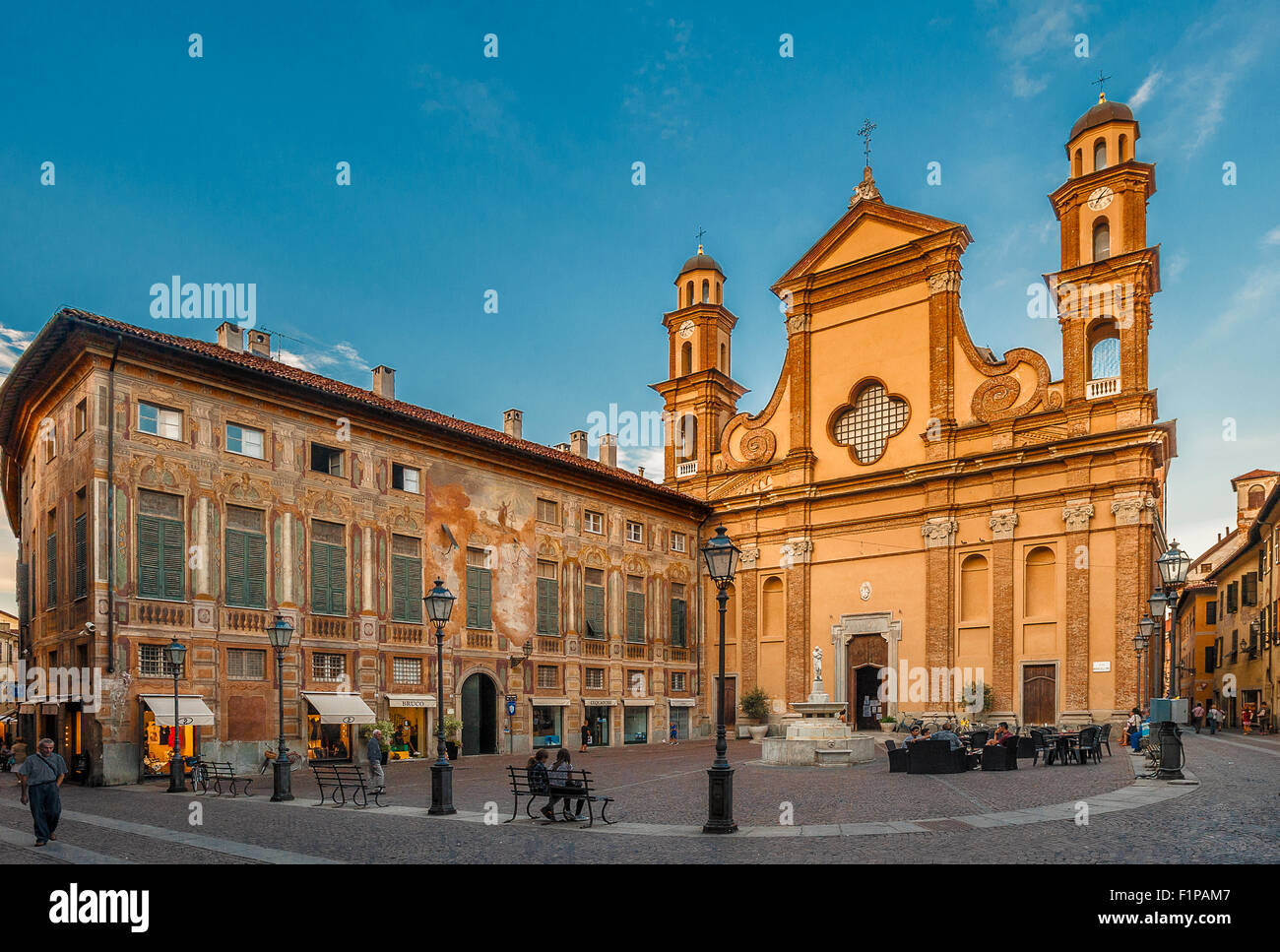 Italy Piedmont Monferrato Novi Ligure Piazza Dellepiane , Collegiate ...