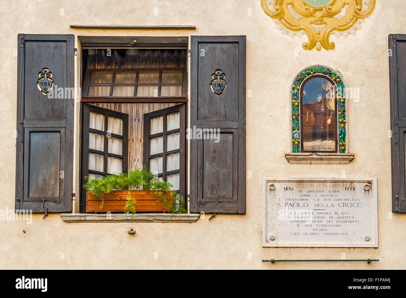 Italy Piedmont Monferrato Ovada birth house of St. Paolo della Croce ...