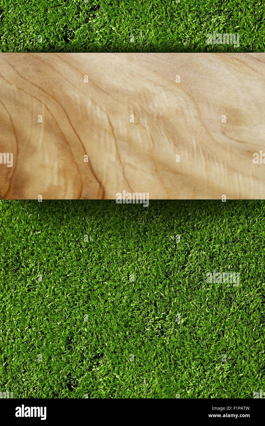 Grass and Wood Board ( Copy Space ) Background. Home and Garden ...