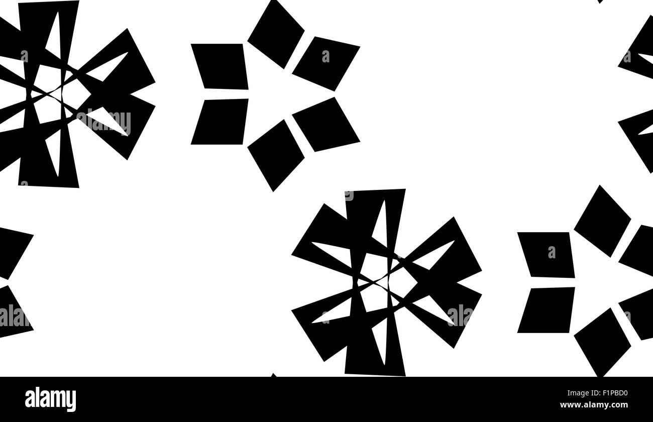 Scattered repeating large black and white snowflake pattern Stock Photo ...
