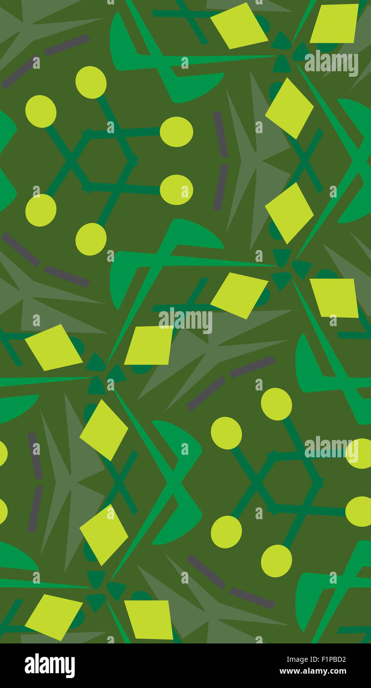 Repeating green background pattern of lines and circles Stock Photo - Alamy