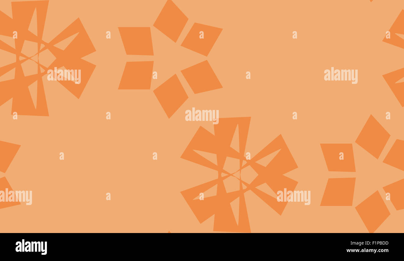 Scattered repeating large snowflake pattern over orange Stock Photo - Alamy