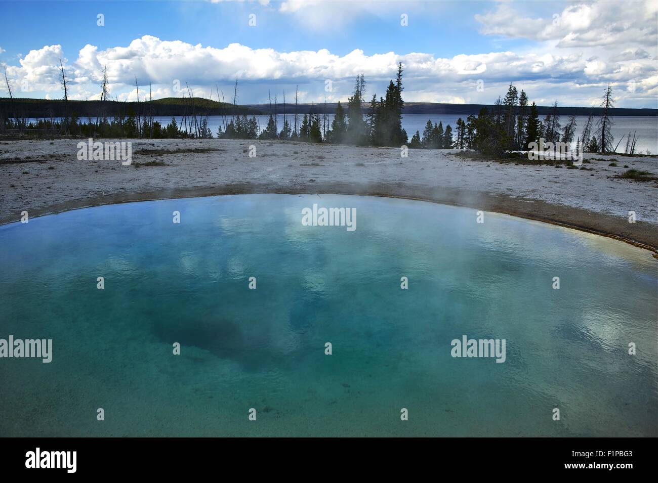Yellowstone lake volcano hi-res stock photography and images - Alamy