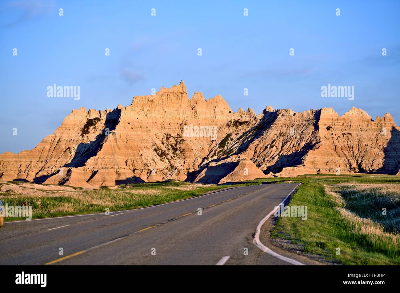 Badlands Roadway. Loop Road in the Badlands National Park. Badlands ...