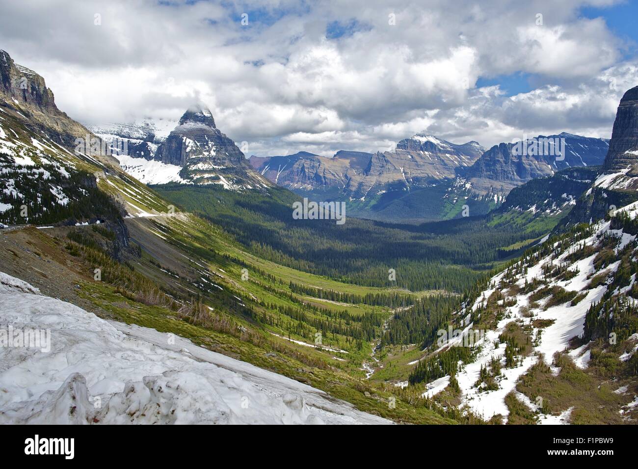 Glacier National Park in Montana USA. Beautiful Valley. Scenic Montana Photo Collection Stock ...