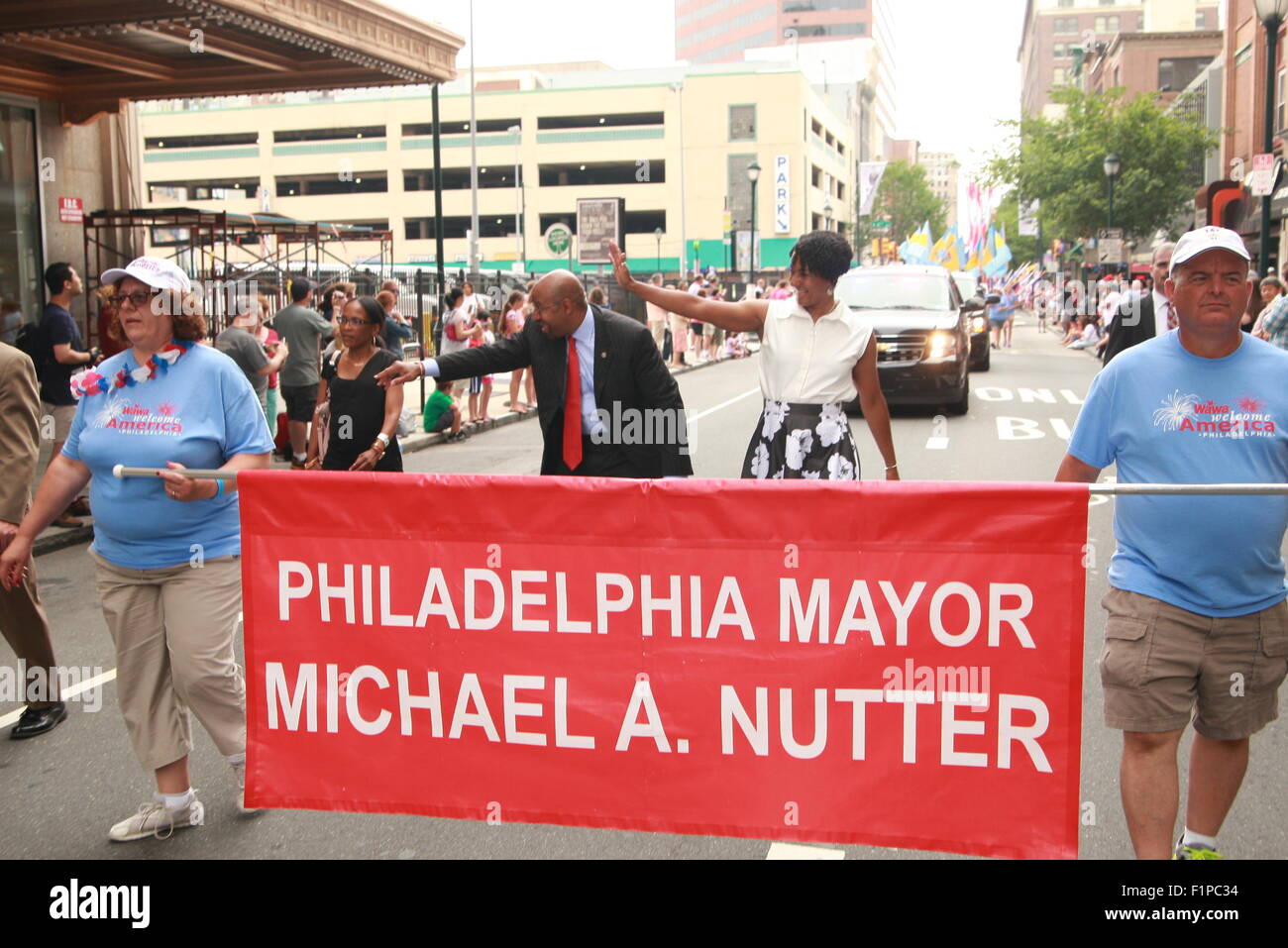 Philadelphia's Independence Day parade Featuring: Michael Nutter, Lisa ...