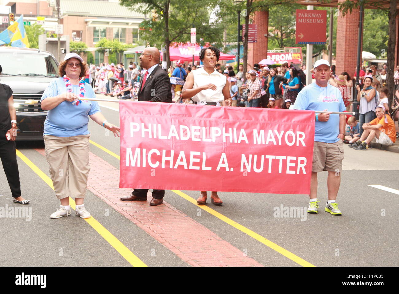 Philadelphia's Independence Day parade Featuring: Michael Nutter, Lisa ...