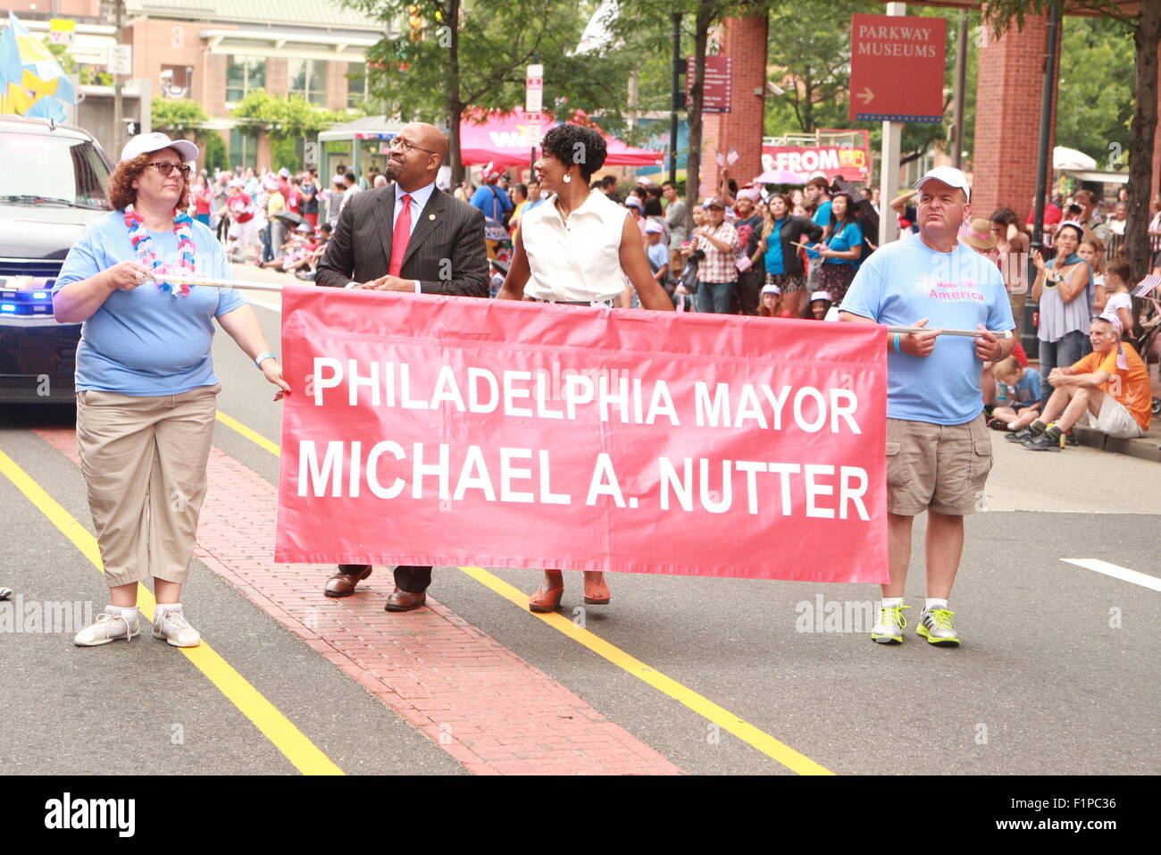 Philadelphia's Independence Day parade Featuring: Michael Nutter, Lisa ...