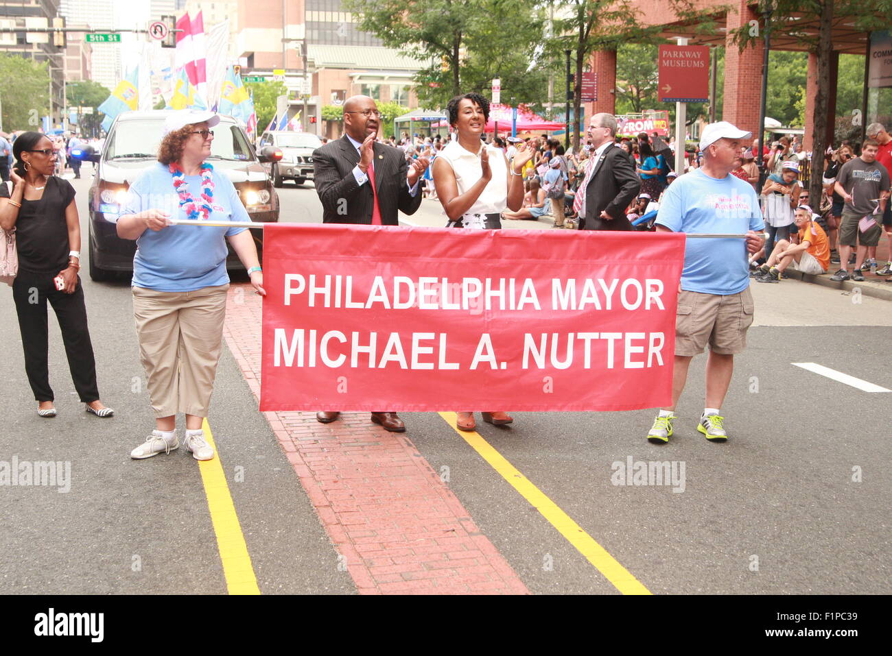 Philadelphia's Independence Day parade Featuring: Michael Nutter, Lisa ...