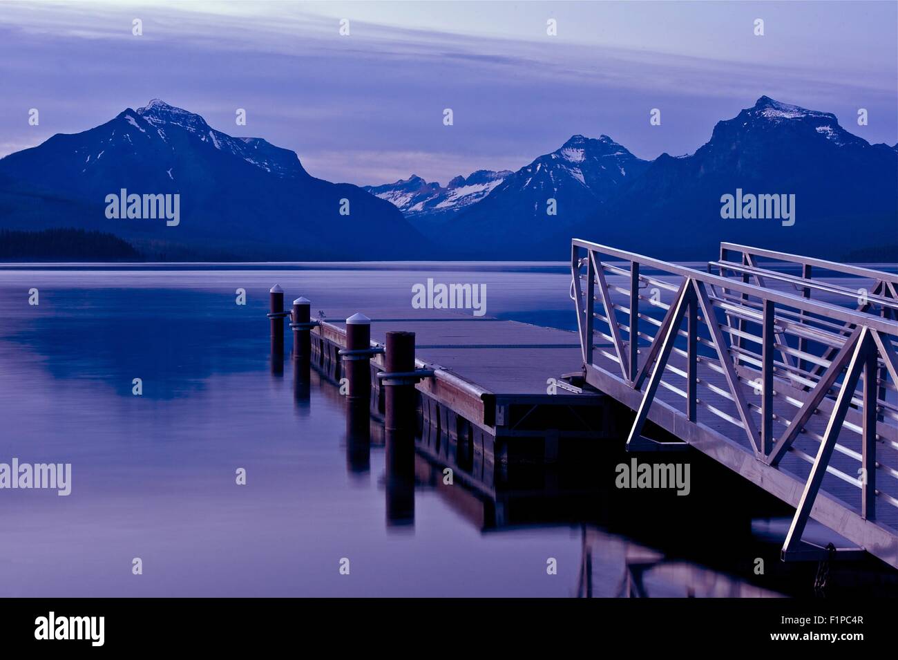 Boats Dock Lake McDonald / Apgar Village, Montana Glacier National Park ...