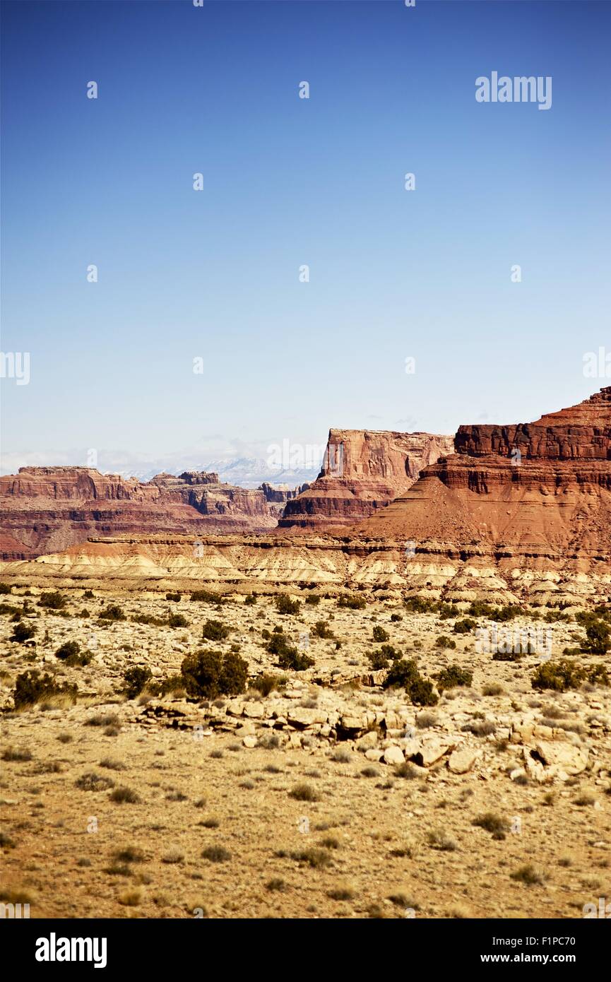 Utah Rock Formations. Utah State Rocky Drought Landscape. Vertical ...