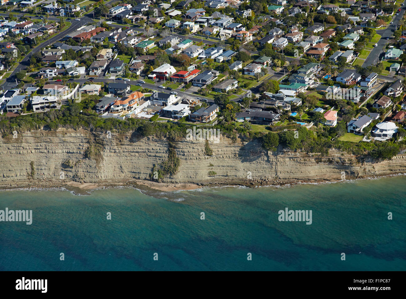 Rothesay Bay, Auckland, North Island, New Zealand - aerial Stock Photo ...