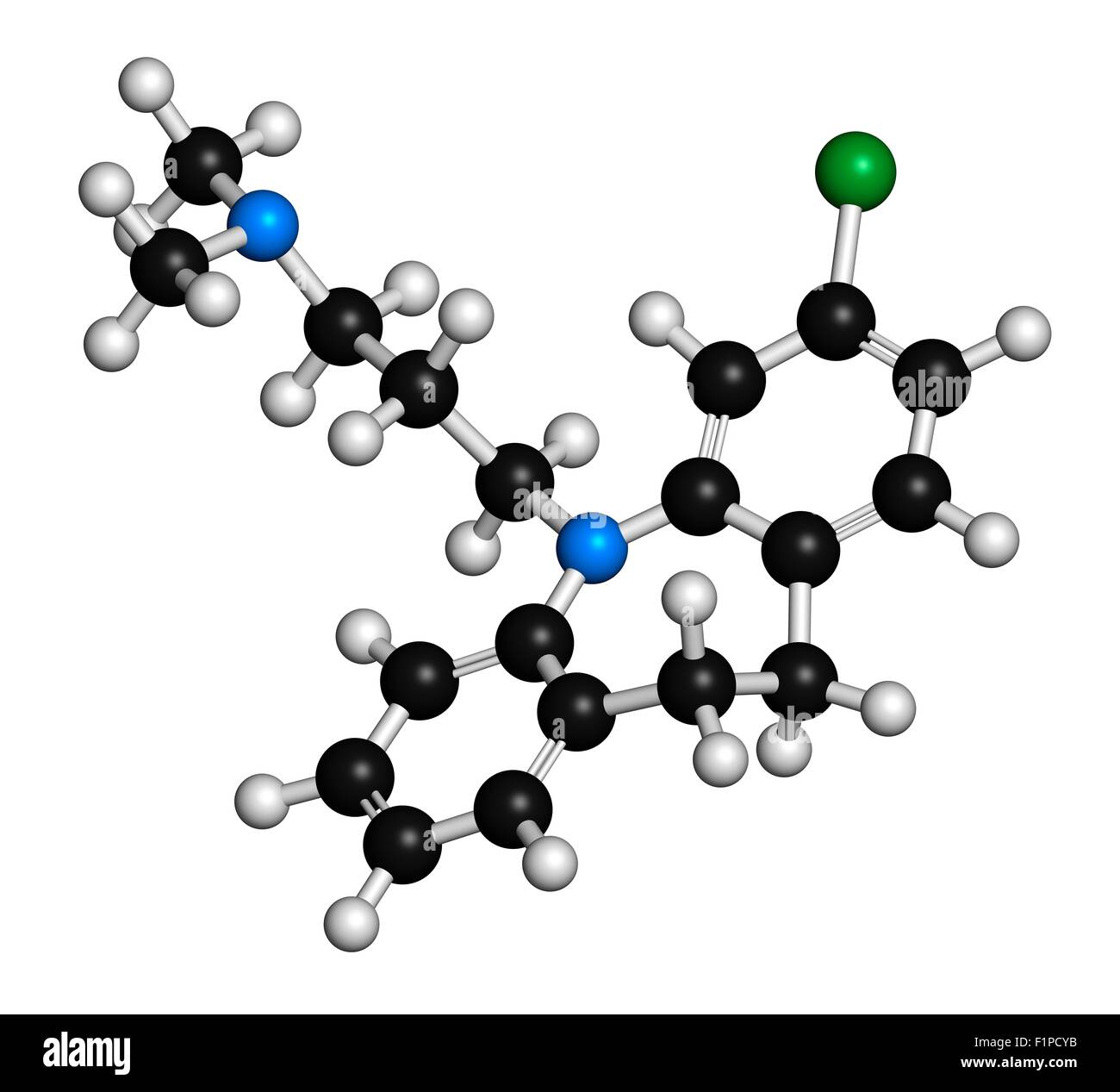 Clomipramine tricyclic antidepressant drug molecule Used in treatment ...