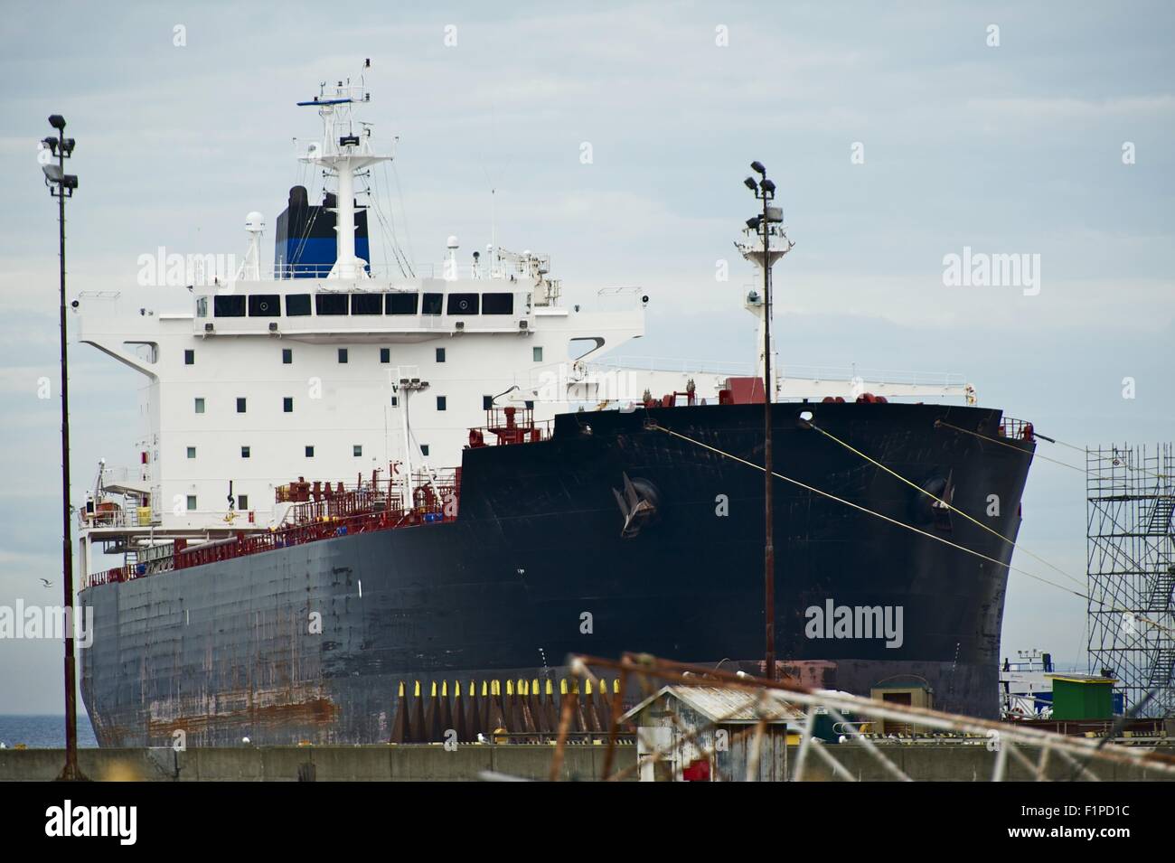 Servicing Large Commercial Container Ship - Transportation Photo ...