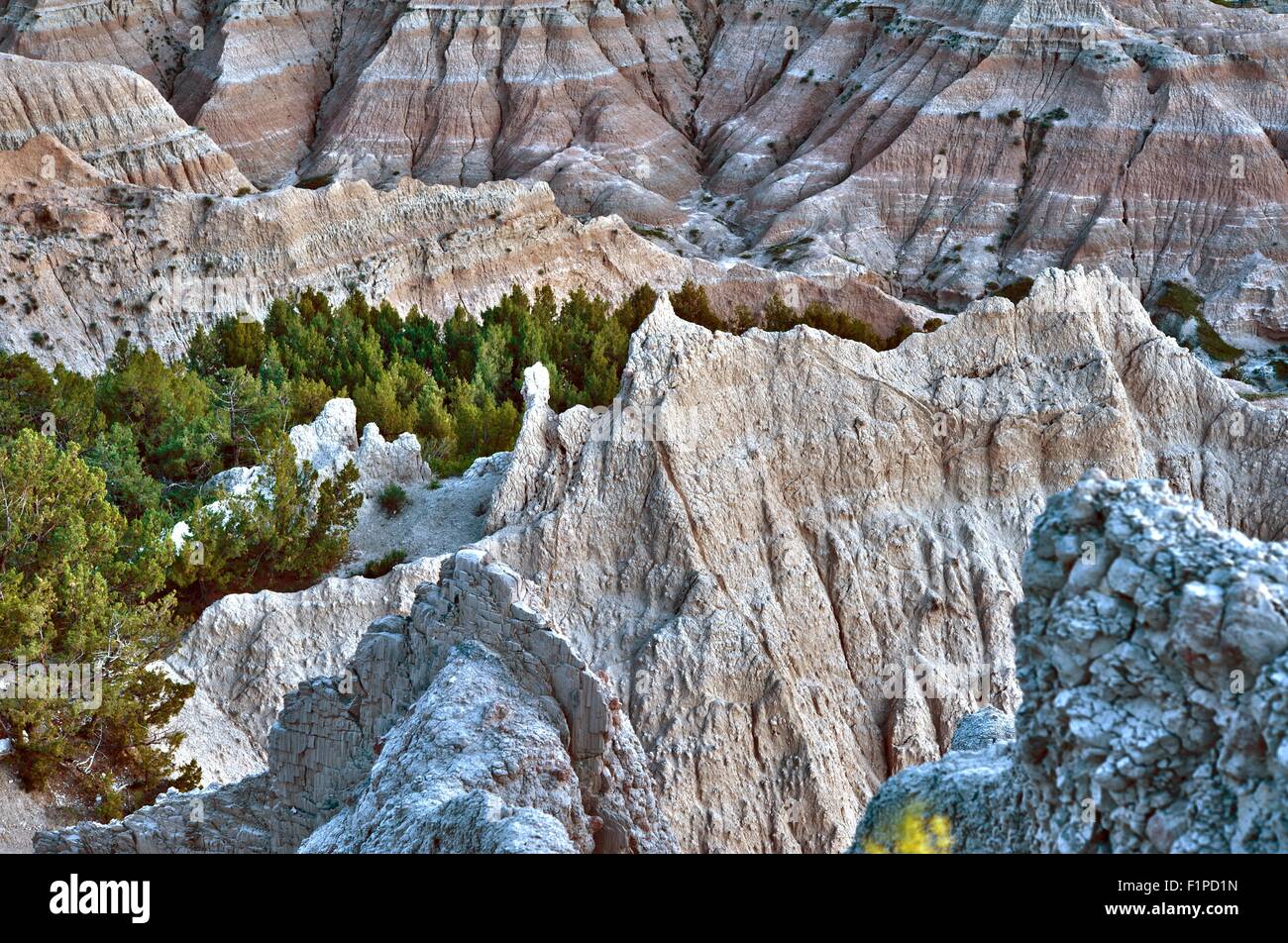 HDR Badlands Scenery. High Dynamic Range Badlands in South Dakota ...