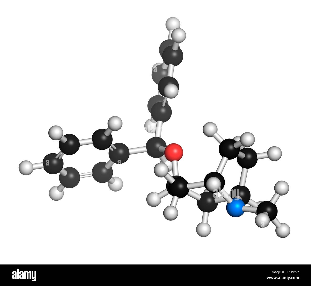 Benzatropine (benztropine) anticholinergic drug molecule Used in ...