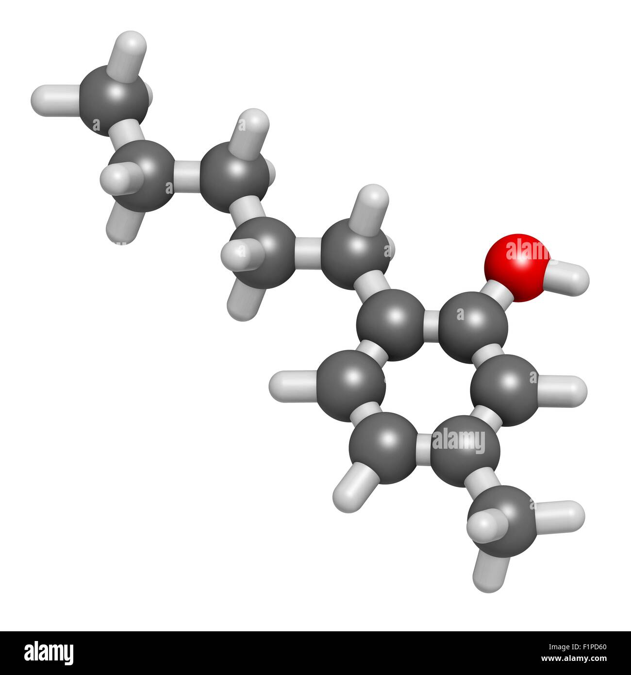 Amylmetacresol antiseptic drug molecule Used in lozenges to treat sore ...
