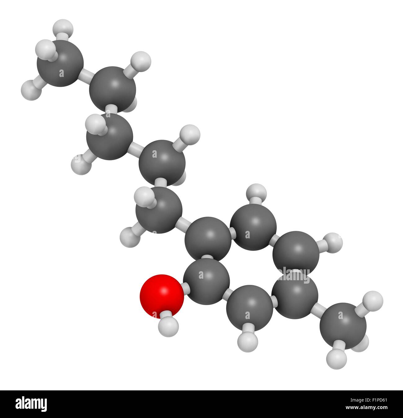 Amylmetacresol antiseptic drug molecule Used in lozenges to treat sore ...
