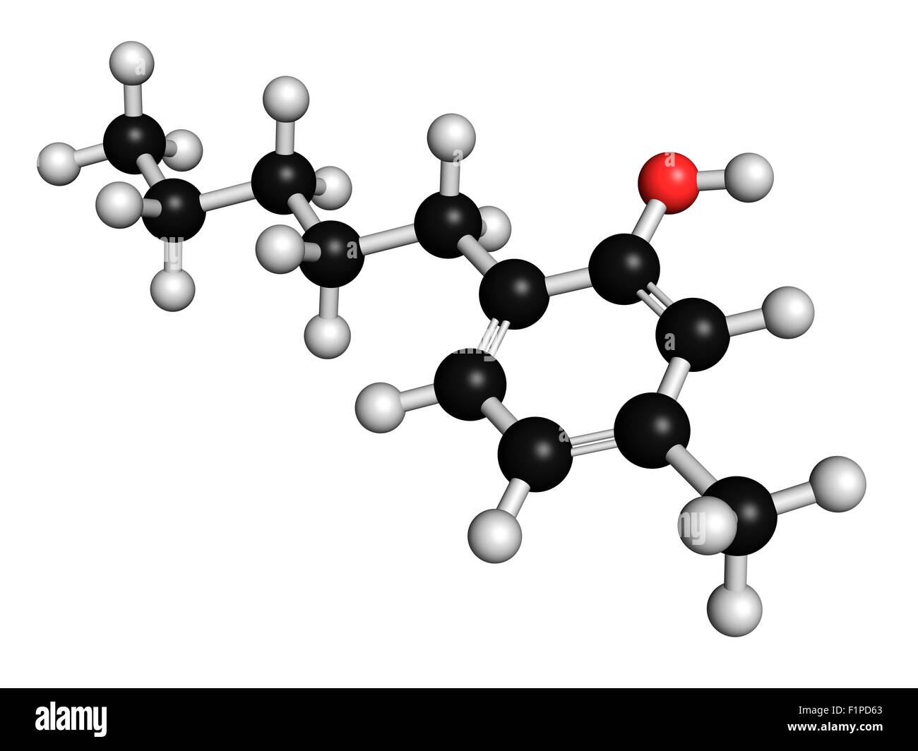 Amylmetacresol antiseptic drug molecule Used in lozenges to treat sore ...