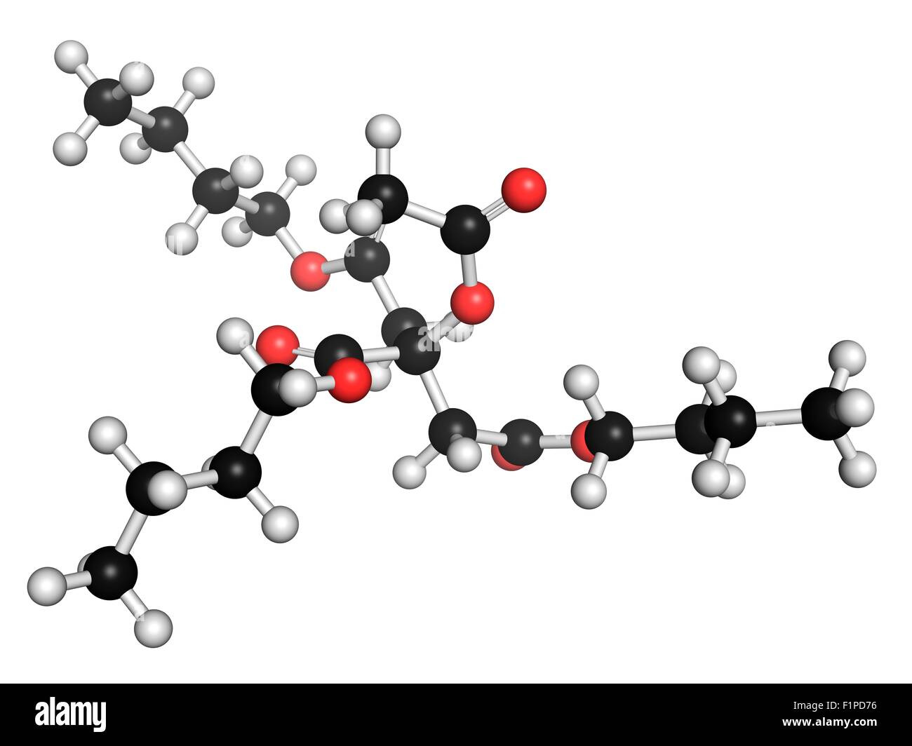Acetyl tributyl citrate (ATBC) plasticizer molecule Biodegradable ...