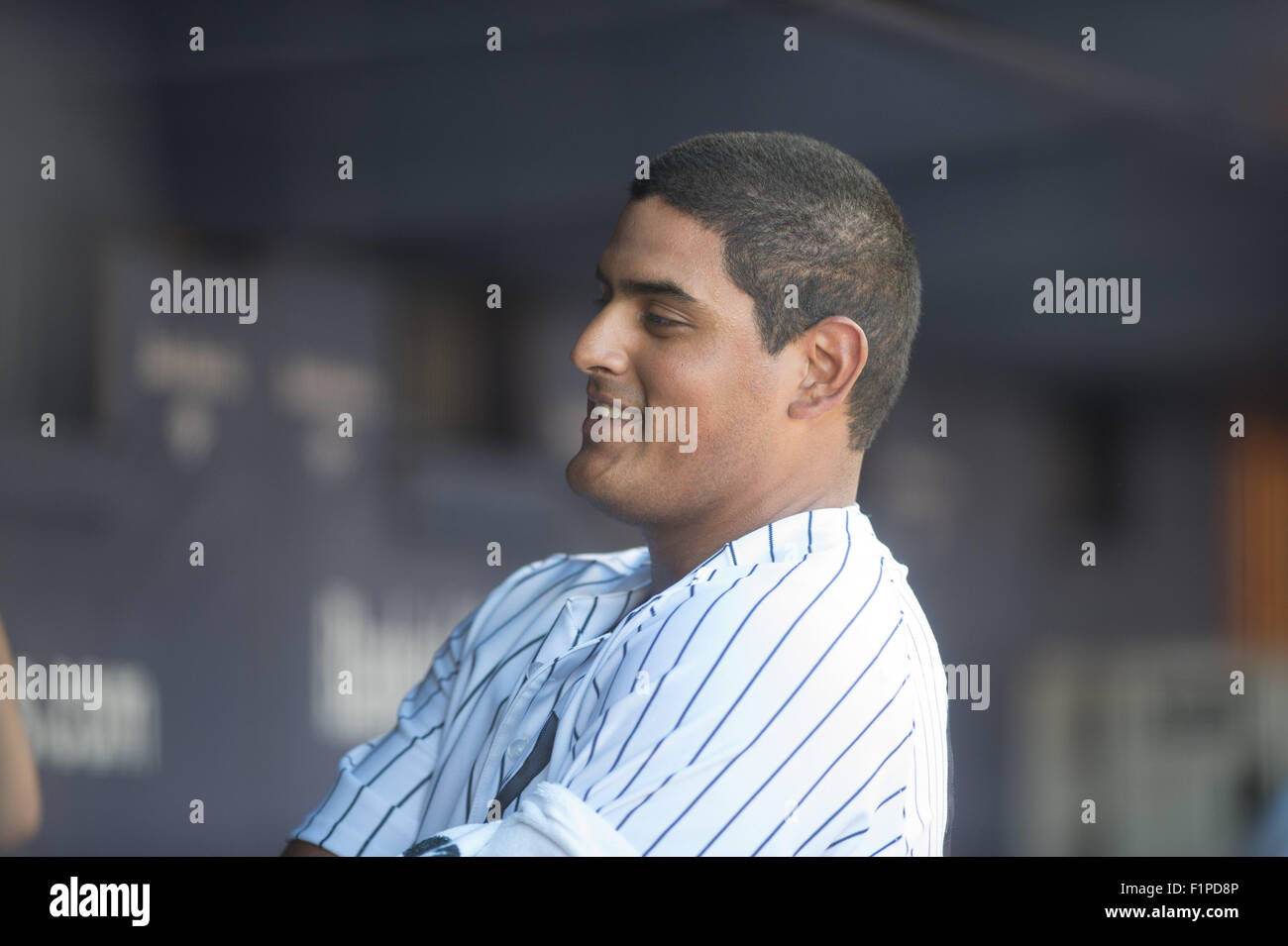 New York, New York, USA. 5th Sep, 2015. Yankees' JAMES PAZOS in the ...