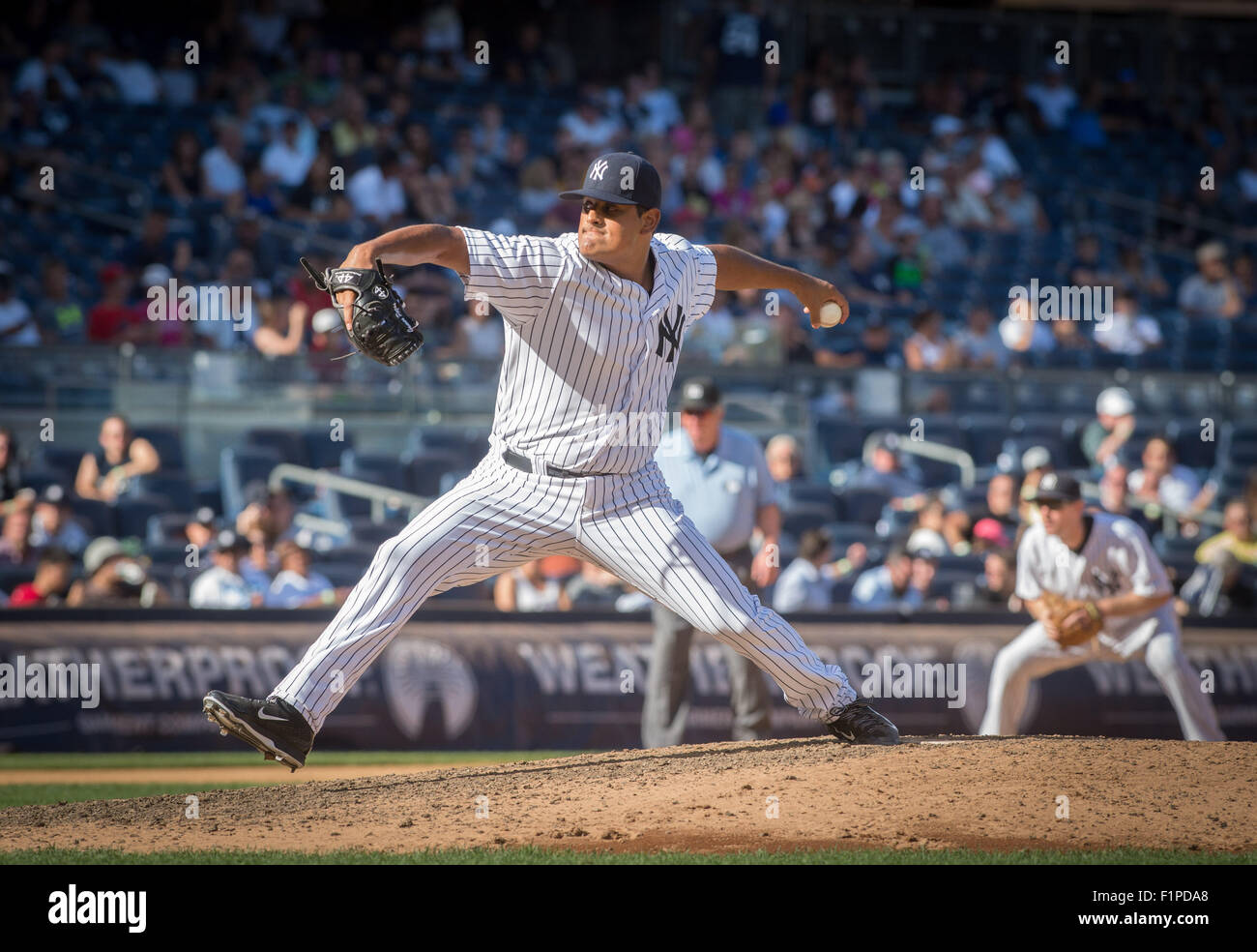 New York, New York, USA. 5th Sep, 2015. Yankees' JAMES PAZOS in the 9th ...